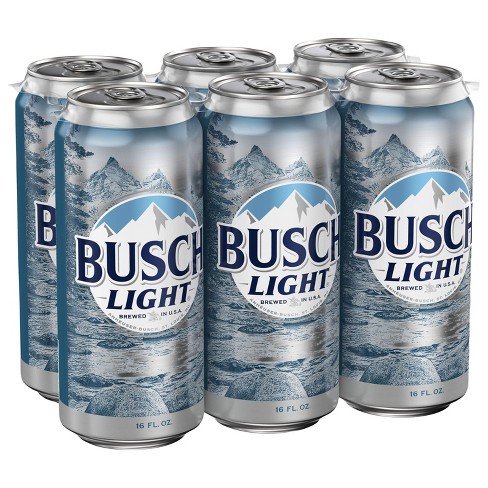 Busch Light Beer - 6pk/16 Fl Oz Cans : Target