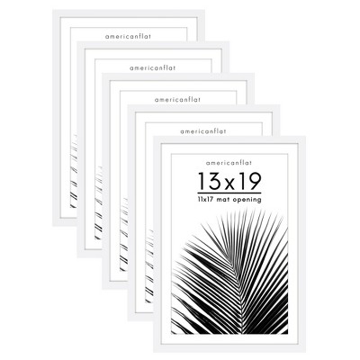 Americanflat 13x19 Frame 5 Pack Of Picture Frames With Mat - Gallery ...