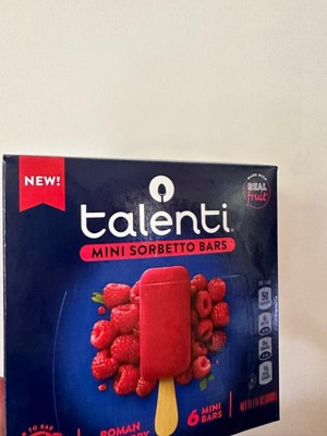 Talenti Roman Raspberry Frozen Mini Sorbetto Bars - 6pk/11.1 Fl Oz : Target