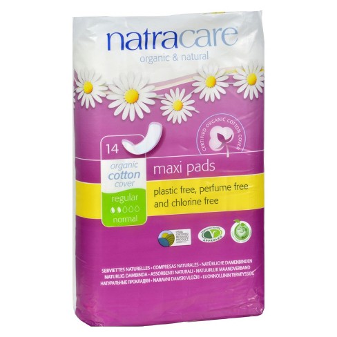 Natracare Organic Cotton Maxi Pads Regular/normal - 14 Ct : Target