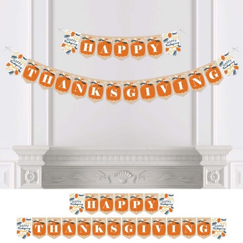 Big Dot Of Happiness Happy Thanksgiving - Fall Harvest Party Bunting ...