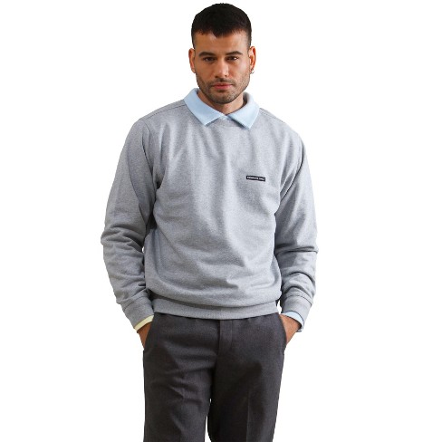 Men's Crew Neck Sweatshirt -grey - Large : Target