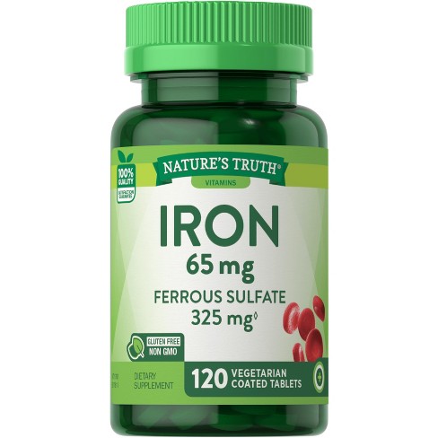 Nature's Truth Iron Ferrous Sulfate 65mg | 120 Tablets : Target