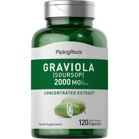 Graviola Capsules 2000 Mg | 120 Count | By Piping Rock : Target