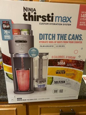 Ninja Thirsti Max Custom Hydration System Silver Wc2002: Soda Maker, 60l Cartridge, Dishwasher ...