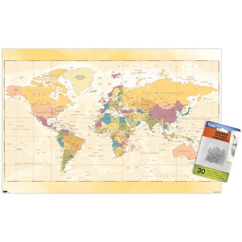 Trends International Map - Pastels Unframed Wall Poster Prints : Target