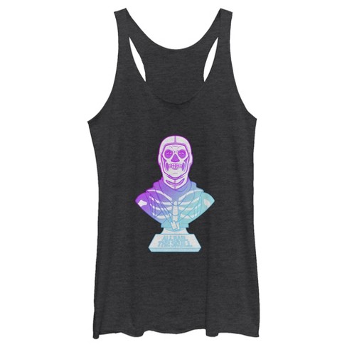 Women's Fortnite Skull Trooper All Hail Glow Racerback Tank Top : Target