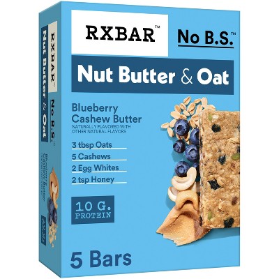 Rxbar Nut Butter & Oat Blueberry Cashew Butter Protein Bars - 9.7oz/5ct ...