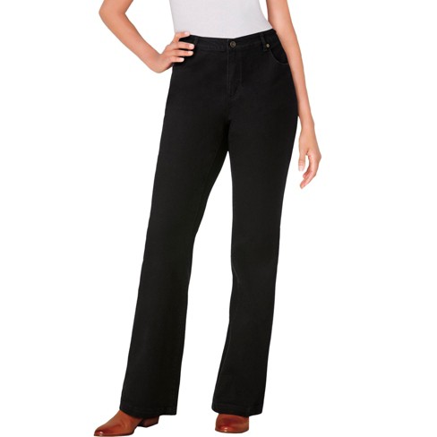 Woman Within Women's Plus Size Bootcut Stretch Denim Jean - 12 W, Black ...