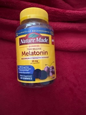 Nature Made Time Release Melatonin Max Strength 10mg Gummies - 60ct ...