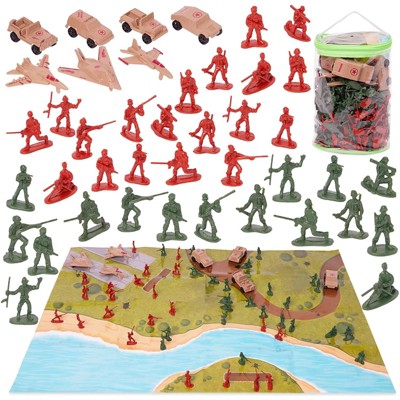 Blue Panda 400-piece Plastic Army Men Playset - Small Military Toys And ...