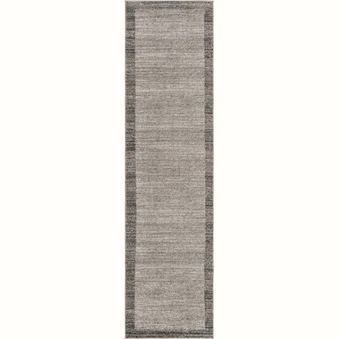 Unique Loom Abigail Del Mar Area Rug , 2'7"x10' Runner ,light Gray : Target