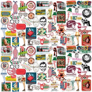A Christmas Story 100Ct Vinyl Large Deluxe Stickers Variety Pack : Target