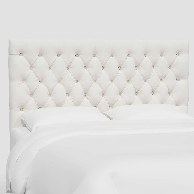 Queen Lizzie Headboard In Textured Linen Zuma White - Threshold™: Pine ...