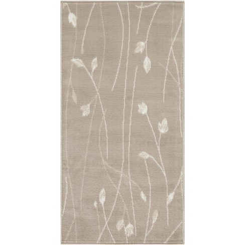 Nourison Grafix Flowing Vines And Blooms Indoor Area Rug Beige 2' X 4 ...