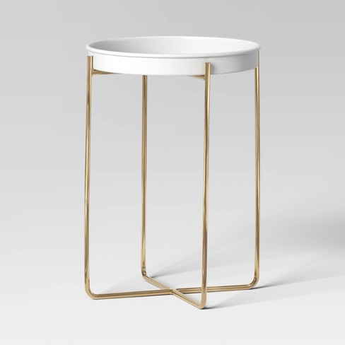Iron Indoor Outdoor Planter Stand White Brass Threshold邃 Target