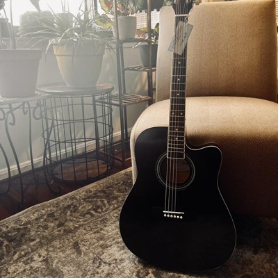 Jameson 41-inch Full-size Acoustic Electric Guitar With Thinline ...