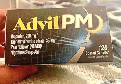 Advil Pm Pain Reliever/nighttime Sleep Aid Caplets - Ibuprofen (nsaid ...