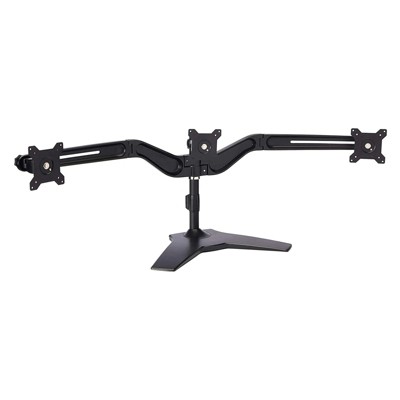 Amer Amr3s Triple Monitor Mount With Desk Stand - 15" To 24" Monitors ...