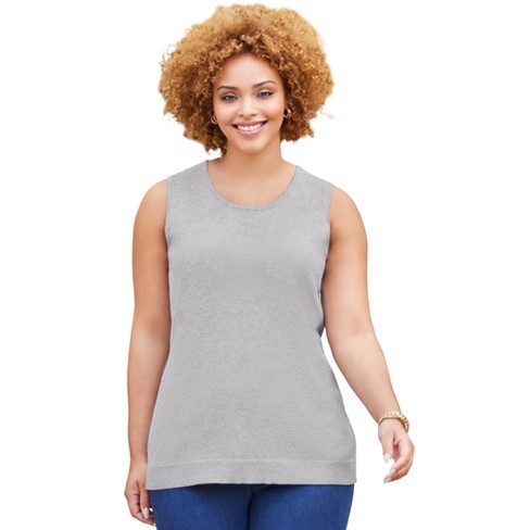 Catherines Women's Plus Size Liz&me Classic Shell - 2x, Medium Heather ...