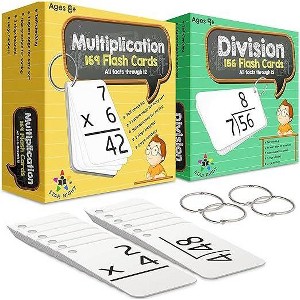 Star Right Multiplication And Division Flash Cards With 4 Metal Rings ...
