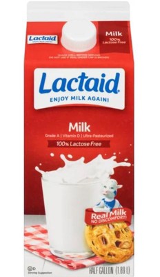 Lactaid Lactose Free Whole Milk - 0.5gal : Target