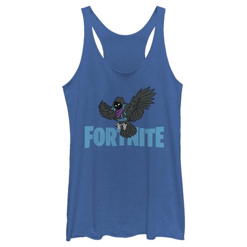 Women's Fortnite Raven Logo Racerback Tank Top - Royal Blue Heather - X ...