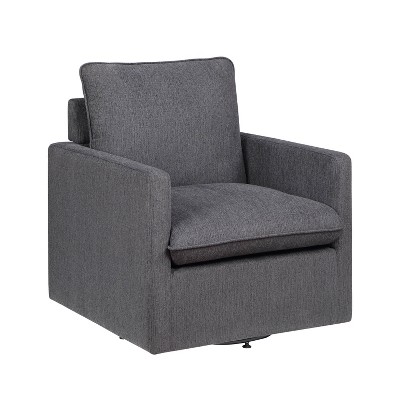 Borne Swivel Accent Chair Dark Brown - Homes: Inside + Out : Target