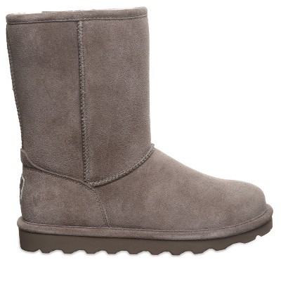 BEARPAW Women's Elle Short Winter White Size 10 | Classic Suede Pull On ...