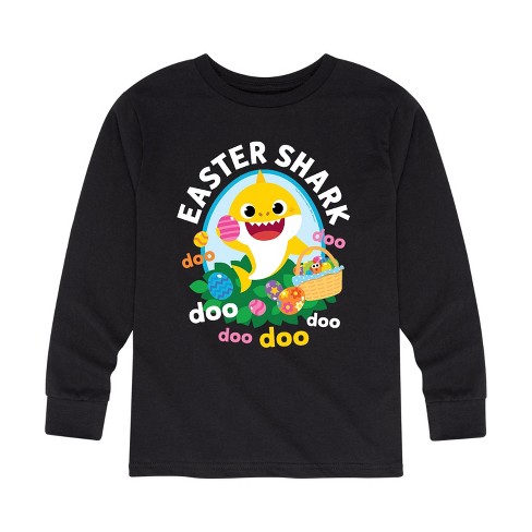 Baby Shark Easter Sharks Long Sleeve Graphic T-shirt - Easter Shark ...