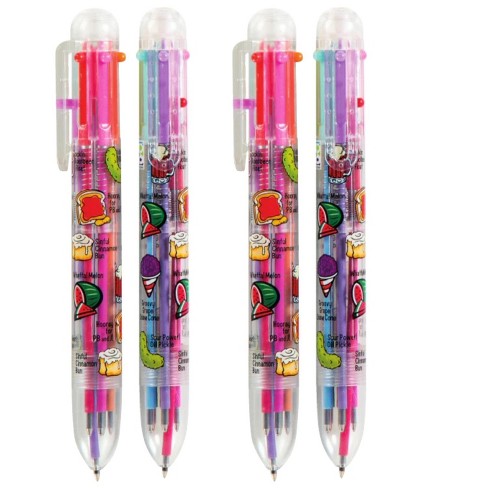 Scented Multicolor Pens (4 Pack) - 6 Colors & Scents, Retractable, Fun ...