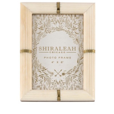 Shiraleah Portofino Ribbed 4x6 Picture Frame, Ivory : Target