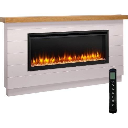 Simplifire Allusion Platinum 50" Electric Wall Mount Fireplace With ...