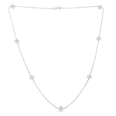 Haus of Brilliance .925 Sterling Silver 1/4 Cttw Diamond Quatrefoil ...
