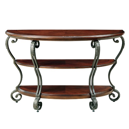 Telmin Traditional Sofa Table Brown Cherry - Homes: Inside + Out ...
