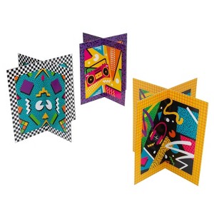 Fun Express 10" Retro Throwback Party Cardstock 3D Centerpiece Set - 3 ...