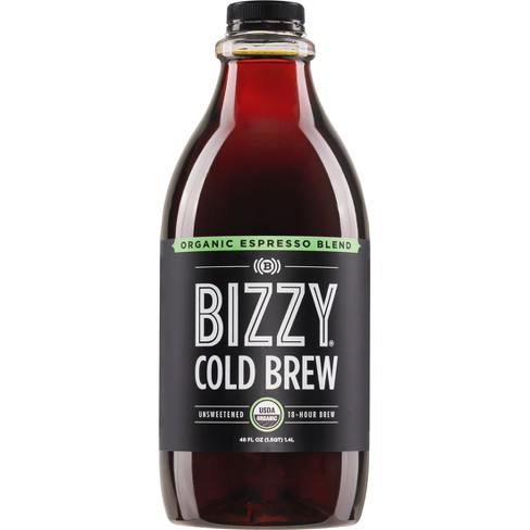 Bizzy Organic Espresso Blend Unsweetened Cold Brew Coffee - 48 Fl Oz ...