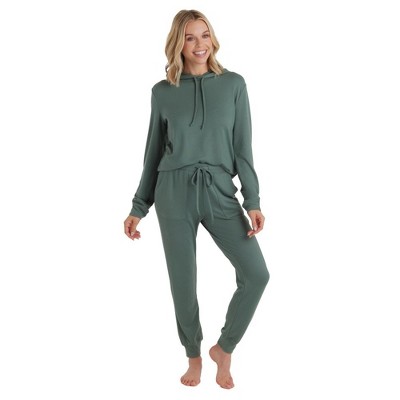 Softies Ultra-dream Hooded Jogger Set Dusty Green : Target