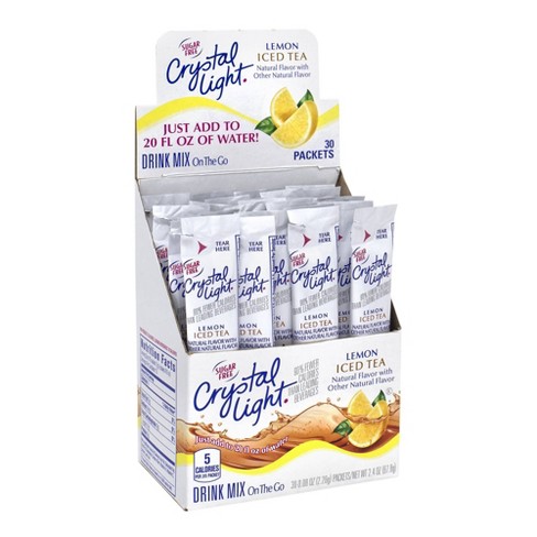 Crystal Light On-the-go Sugar-free Iced Tea Drink Mix - 30pk : Target