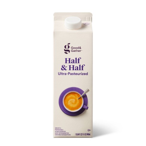 Half & Half - 32 Fl Oz (1qt) - Good & Gather™ : Target