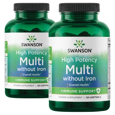 Swanson High Potency Multi Plus Immune Support - Without Iron - 2 Pack ...