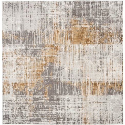 Craft Cft874 Power Loomed Area Rug - Grey/beige - 5'3"x5'3" - Safavieh ...