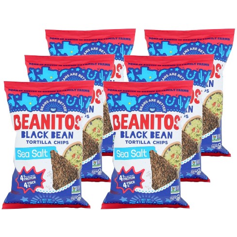 Beanitos Original Sea Salt Black Bean Tortilla Chips - Case Of 6/5 Oz ...