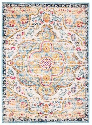 World Rug Gallery Distressed Vintage Bohemian Blue 3'3" X 5' Area Rug ...