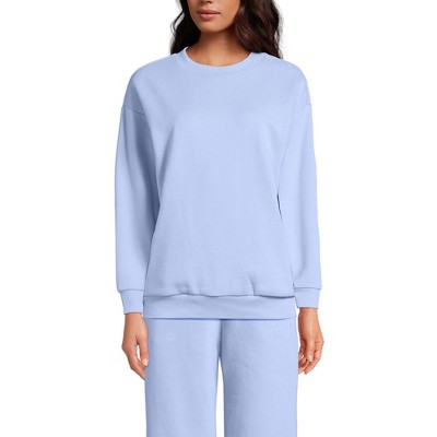 Lands' End Women's Serious Sweats Oversized Long Sleeve Crew Neck ...