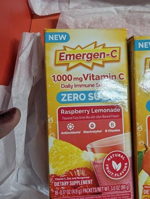 Emergen-c Zero Sugar Raspberry Lemonade Vitamins - Raspberry Lemonade ...