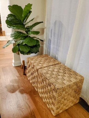 Lynwood Checkerboard Woven Cube - Threshold™ Designed With Studio Mcgee ...