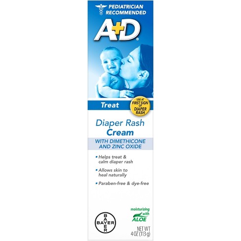 A+D Zinc Oxide Diaper Rash Cream - 4oz : Target