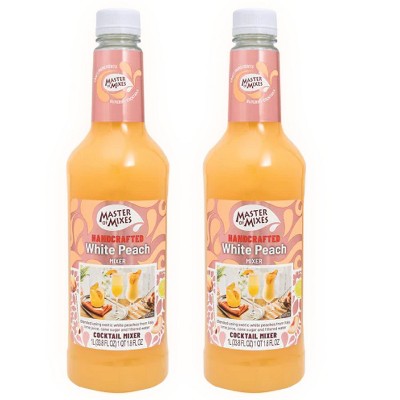 Master of Mixes 2 Pack White Peach Drink Mix - Ready to Use – 1 Liter ...