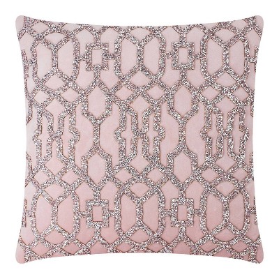 16"x16" Strass Square Throw Pillow Pink - Sparkles Home: Luxury Knit ...